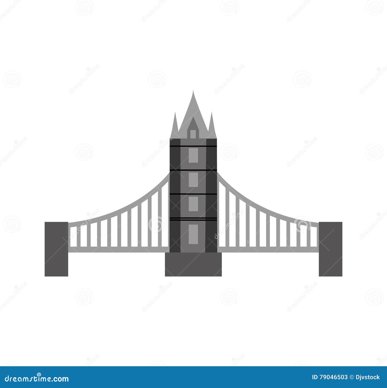 Classic British Bridge Icon Stock Vector - Illustration of isolated ...