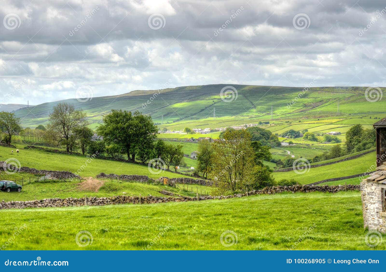 Classic British Landscape at the Peak District Near Manchester Stock ...