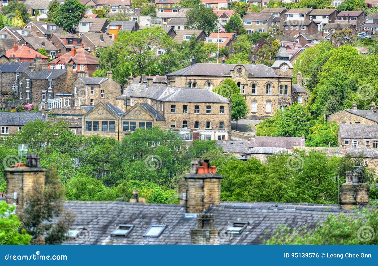 Classic British Landscape at the Peak District Near Manchester Stock ...
