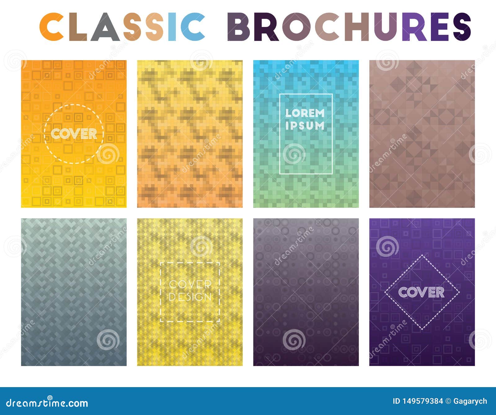 Classic Brochures. Alive Geometric Patterns Stock Vector - Illustration ...