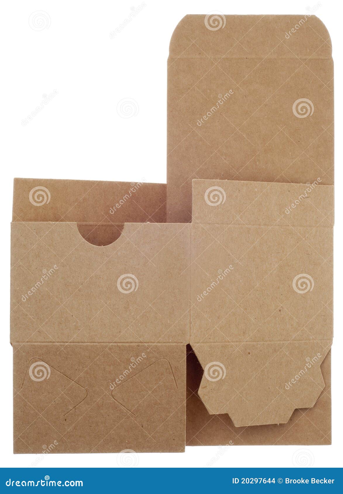 Classic Brown Box Unassembled Stock Photo - Image of flat, container ...