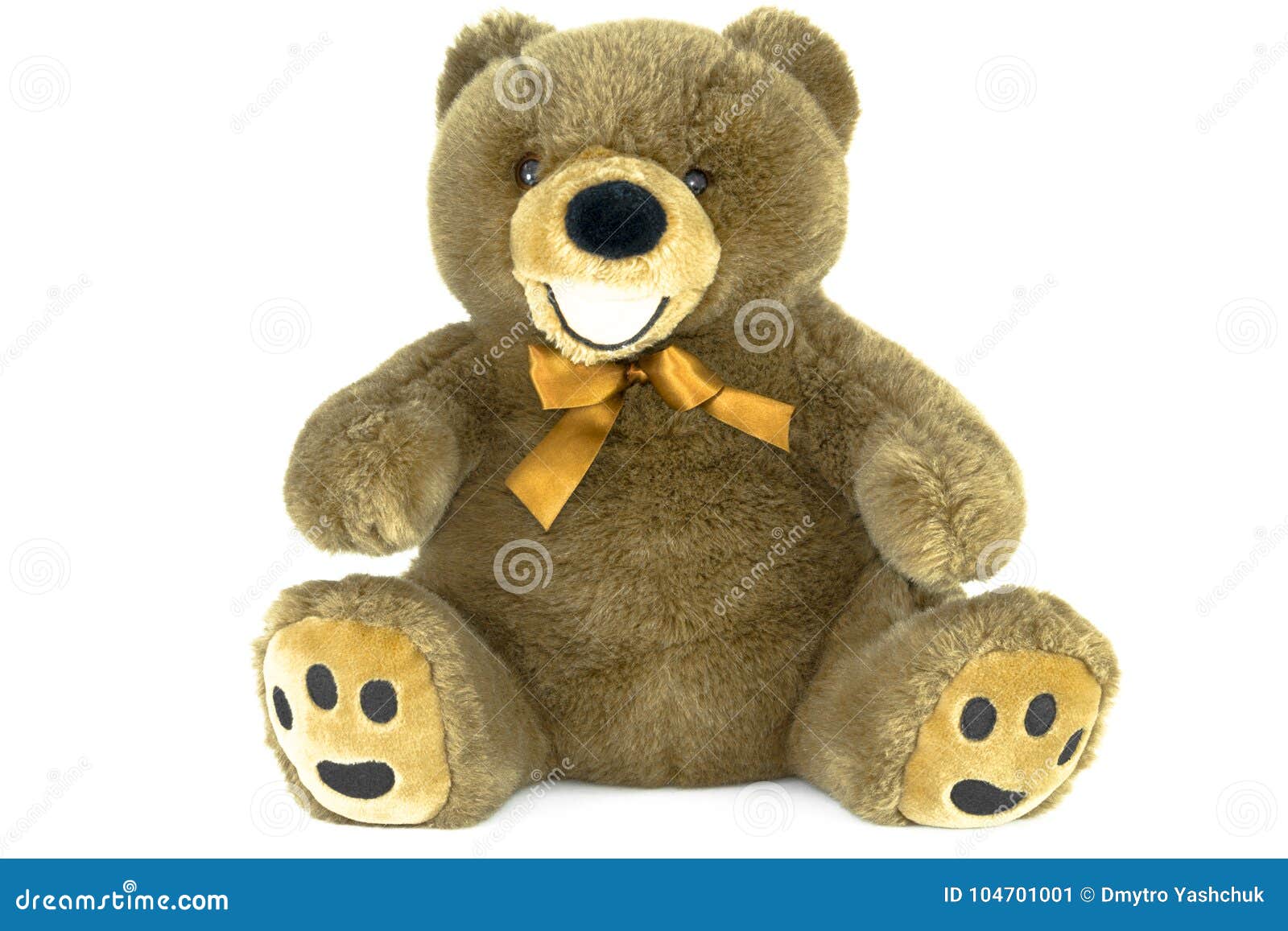 Classic Brown Teddy Bear Isolated on White Stock Image - Image of color ...