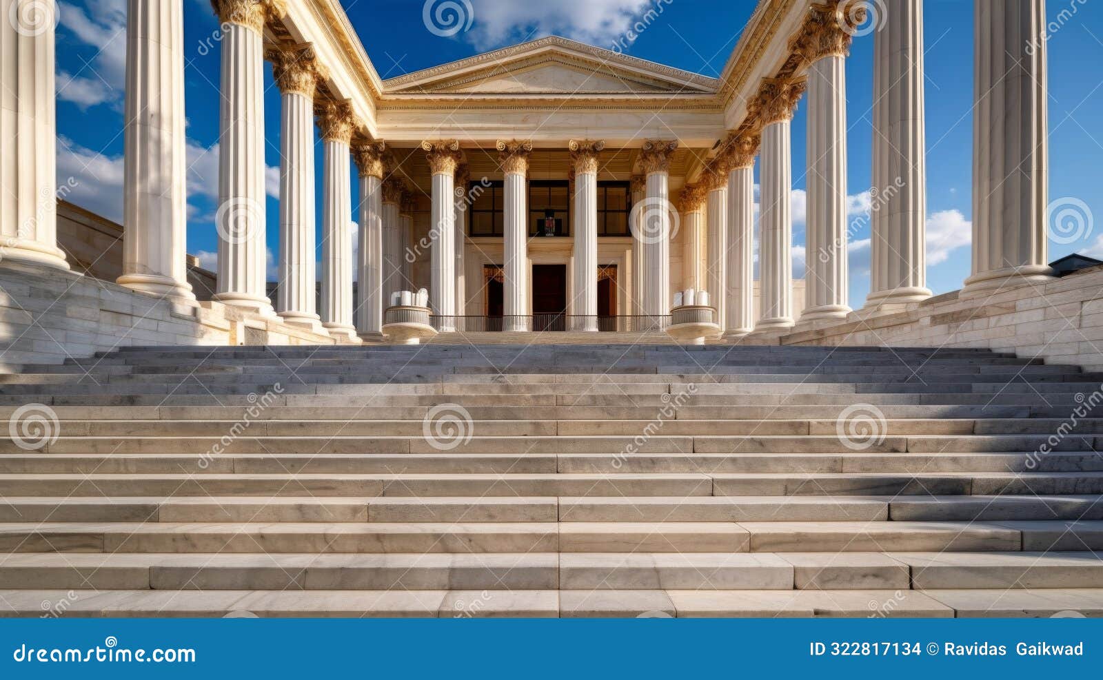 Classic Building Architectural Columns Stock Illustration ...