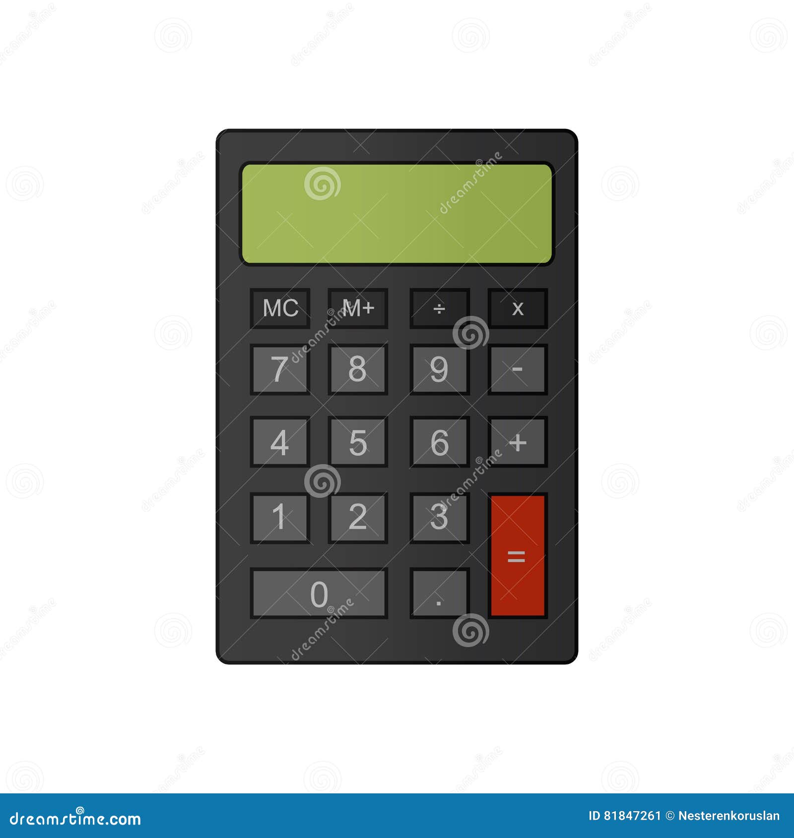 Classic calculator stock vector. Illustration of school - 81847261
