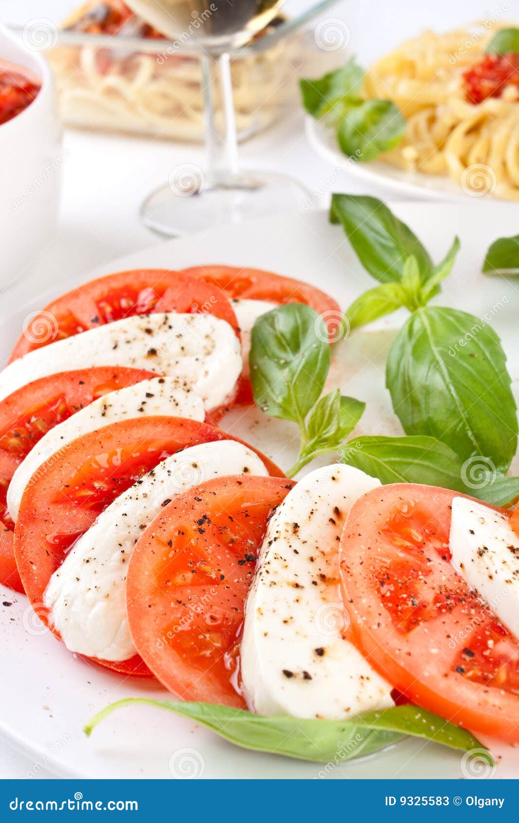 Classic caprese salad stock image. Image of parmesan, nutrition - 9325583