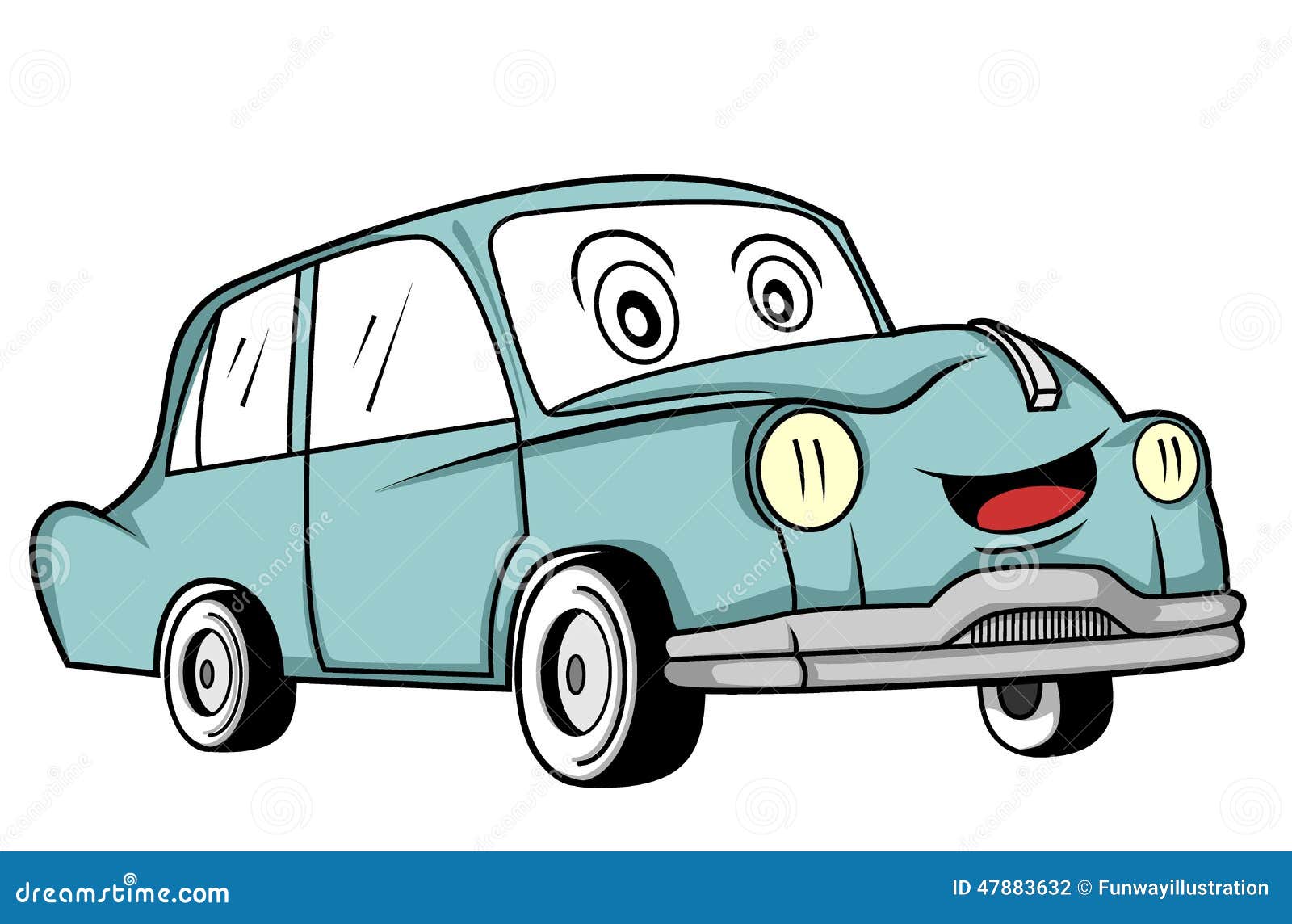 Classic car cartoon stock vector. Illustration of shiny - 47883632