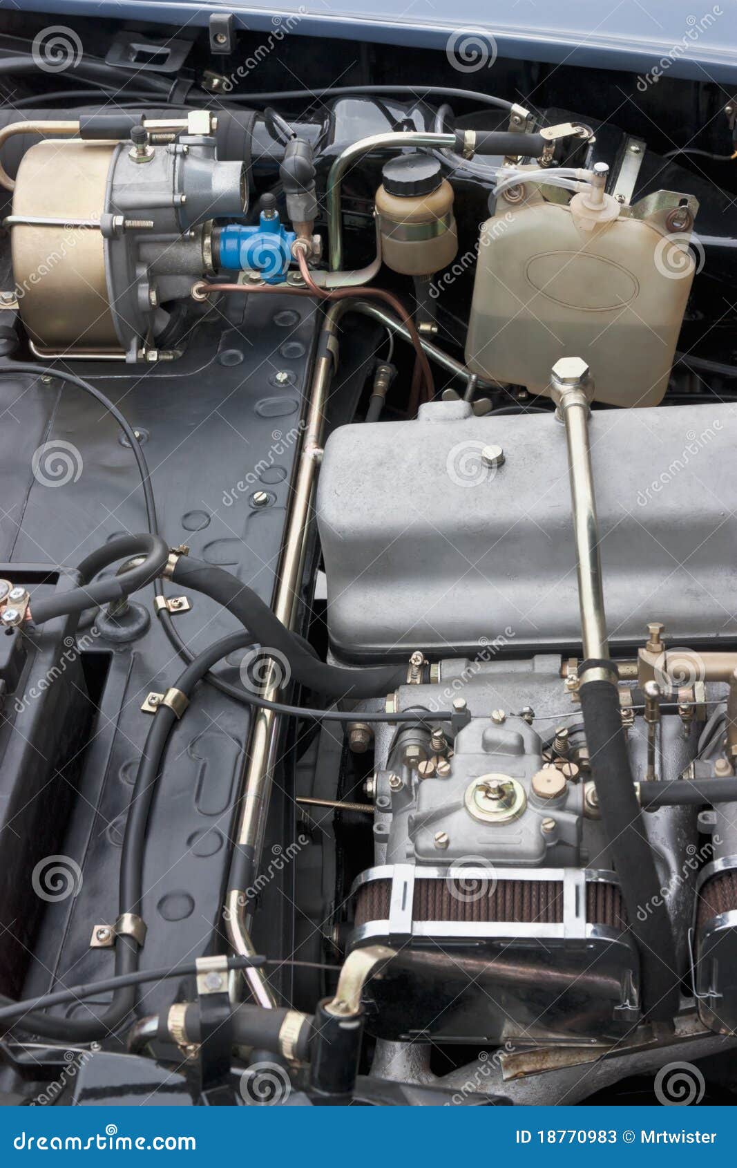 Classic car engine stock image. Image of engineering - 18770983