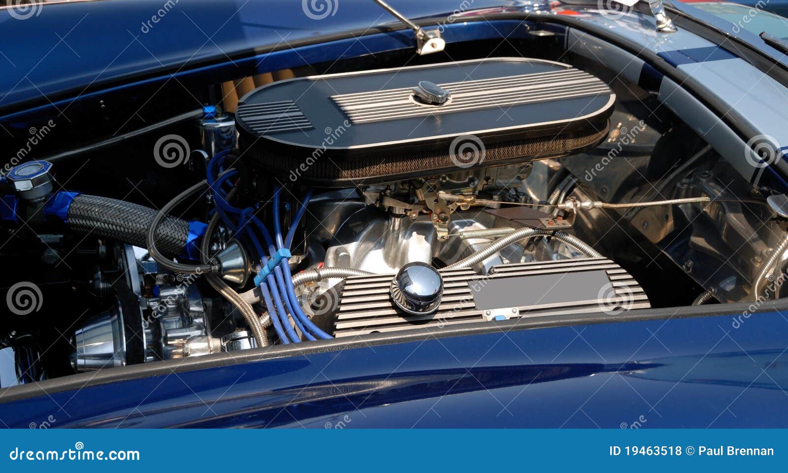 Classic car engine stock photo. Image of blue, motor - 19463518