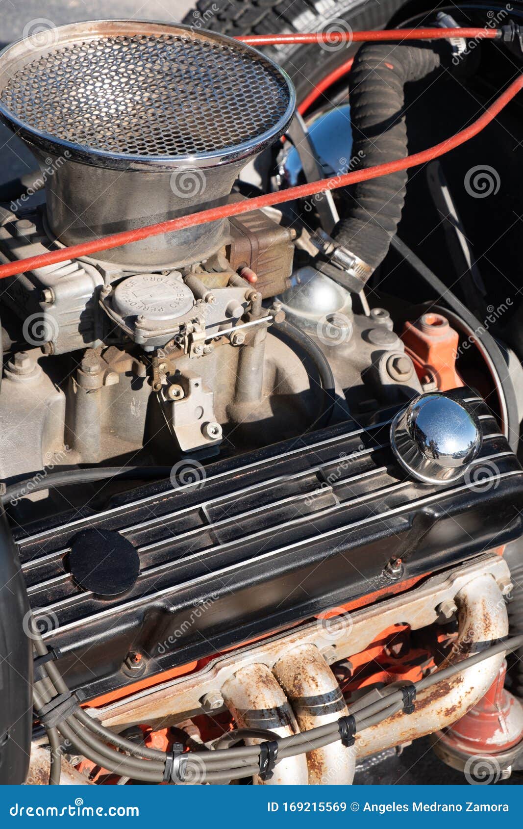 Classic car engine stock image. Image of aged, oldtimers - 169215569