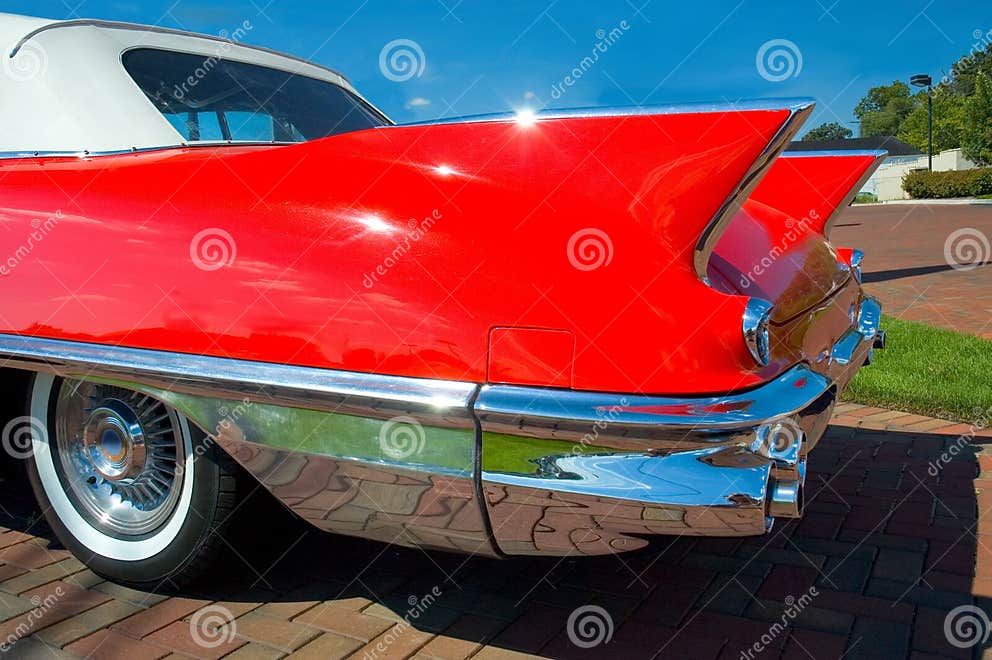 Classic Car Fins stock photo. Image of blue, whitewalls - 227066