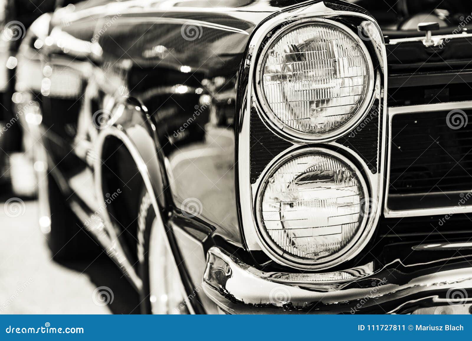 Classic car headlight stock image. Image of automotive - 111727811