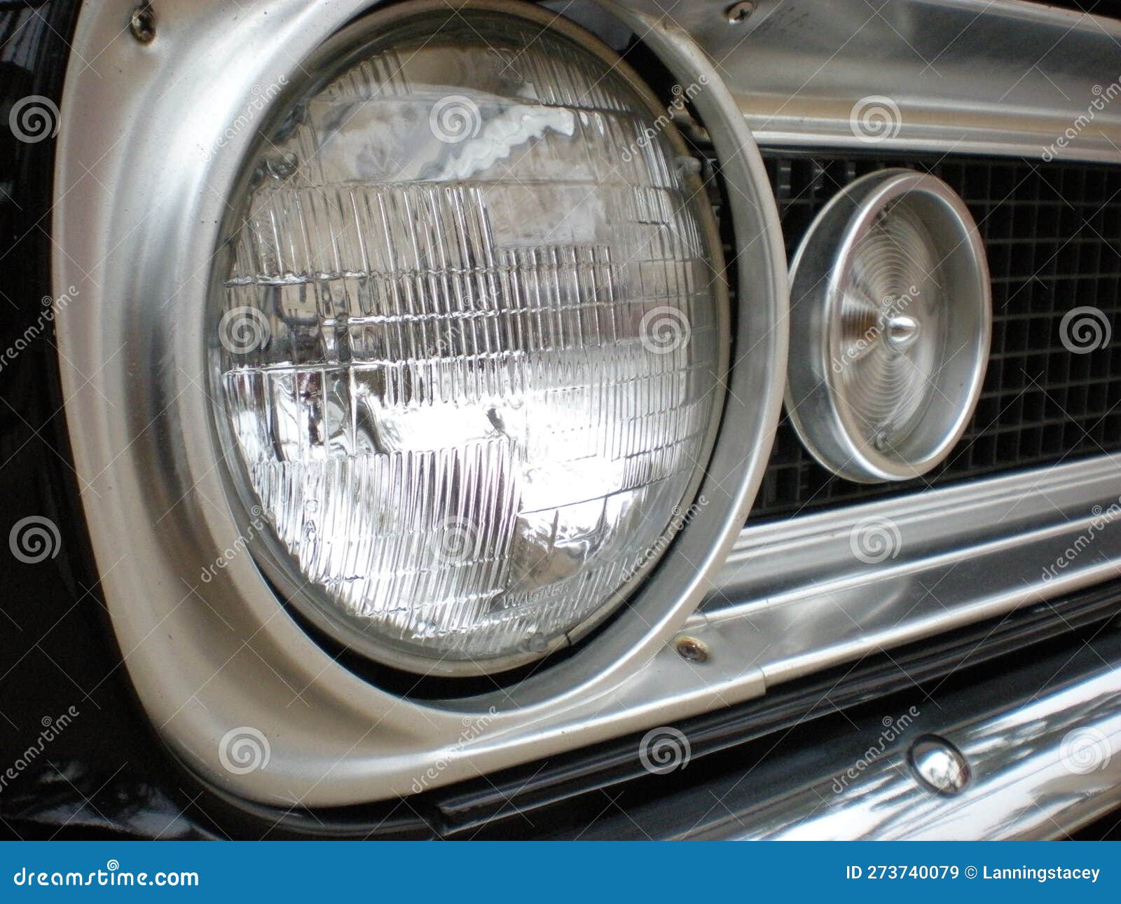 Single Headlight And Pinstrip On Vintage 1920`s-30 Car: Royalty-Free ...