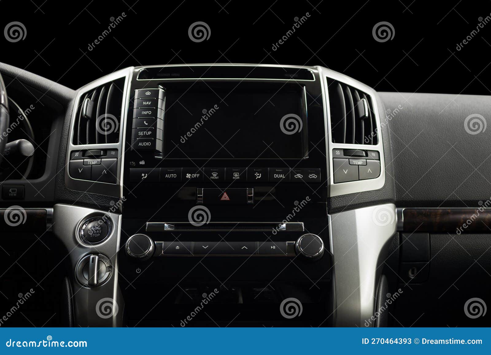 Car Inside. Multimedia Screens Or TV Displays For Rear Passenger Seats ...