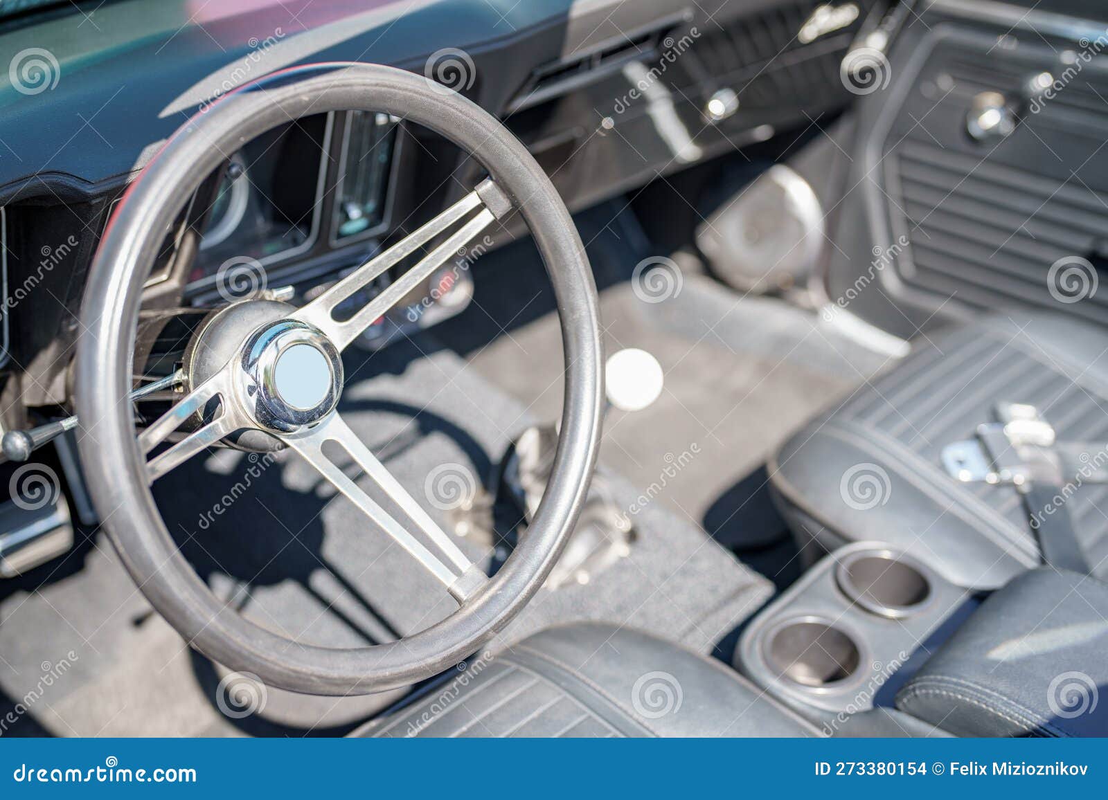 Classic Car Interior Cabin Photo Editorial Stock Image - Image of ...