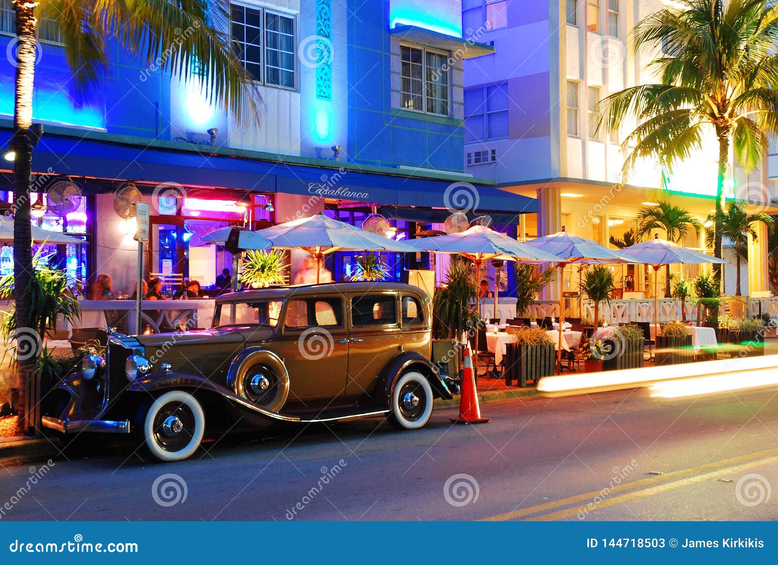 Retro and Vintage Miami Nights Editorial Stock Photo - Image of ...