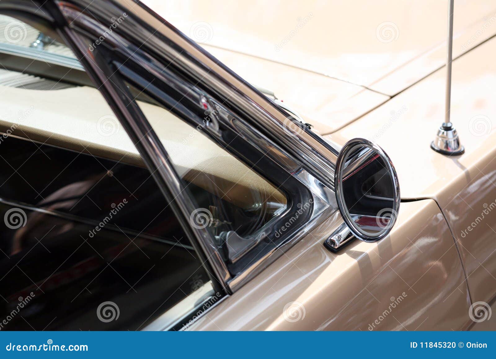 Classic Car Rear View Mirror Stock Photo - Image of rear, colors: 11845320