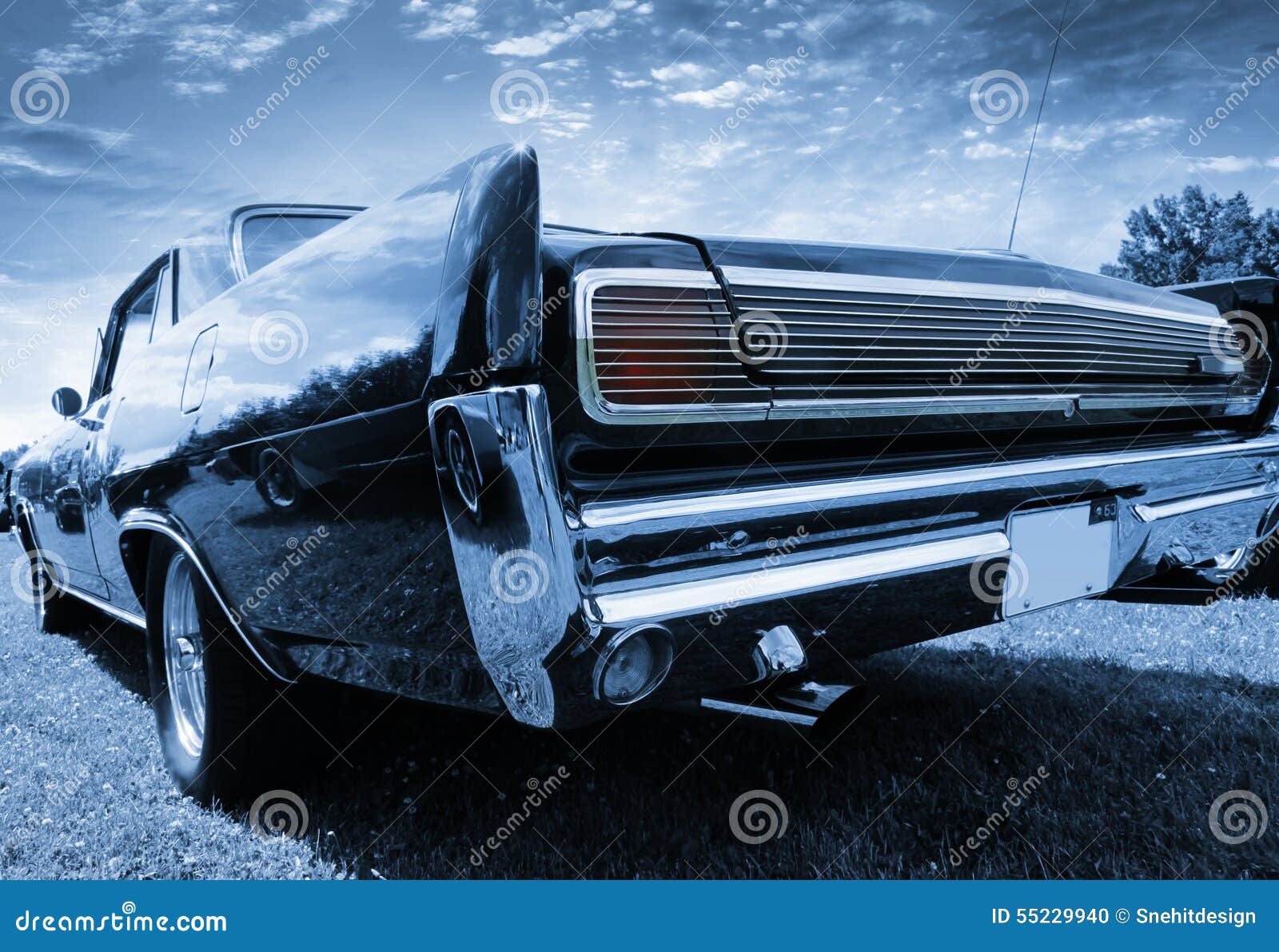Classic car rear view stock photo. Image of sports, oldies - 55229940