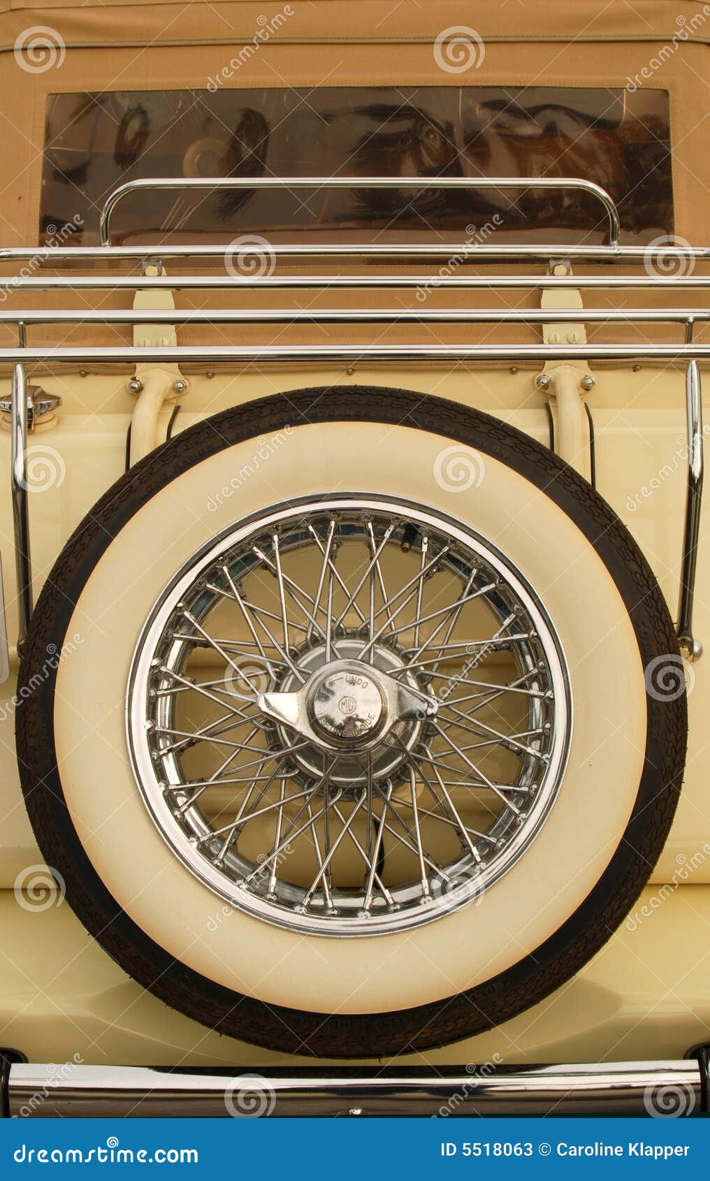 Classic Car Spare Tire stock image. Image of maintained - 5518063