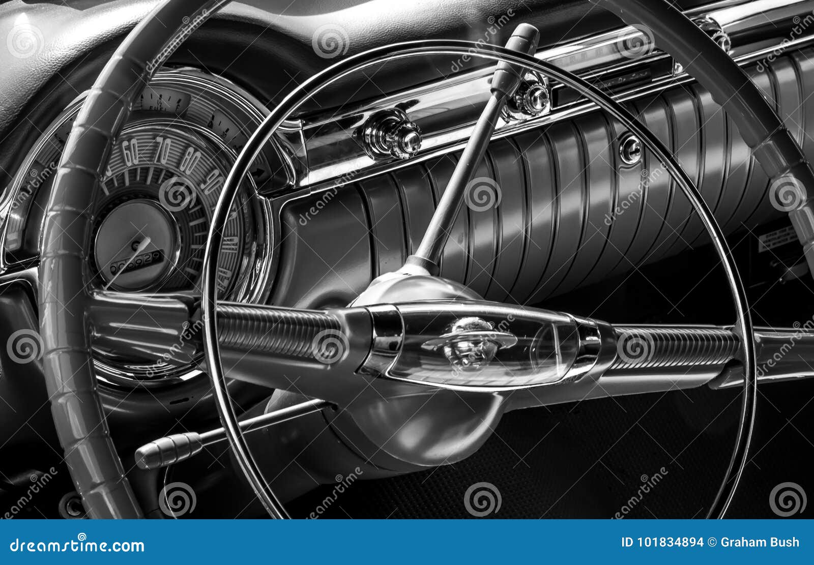 Classic Car Steering Wheel editorial stock image. Image of white ...