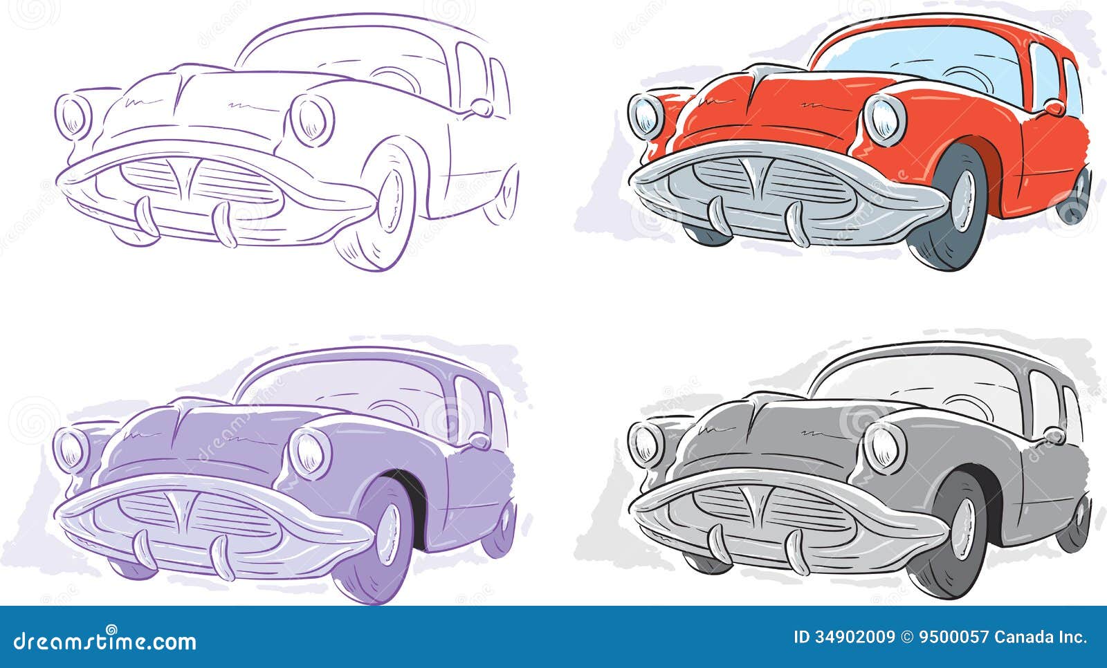 Classic Car stock vector. Illustration of auto, front - 34902009