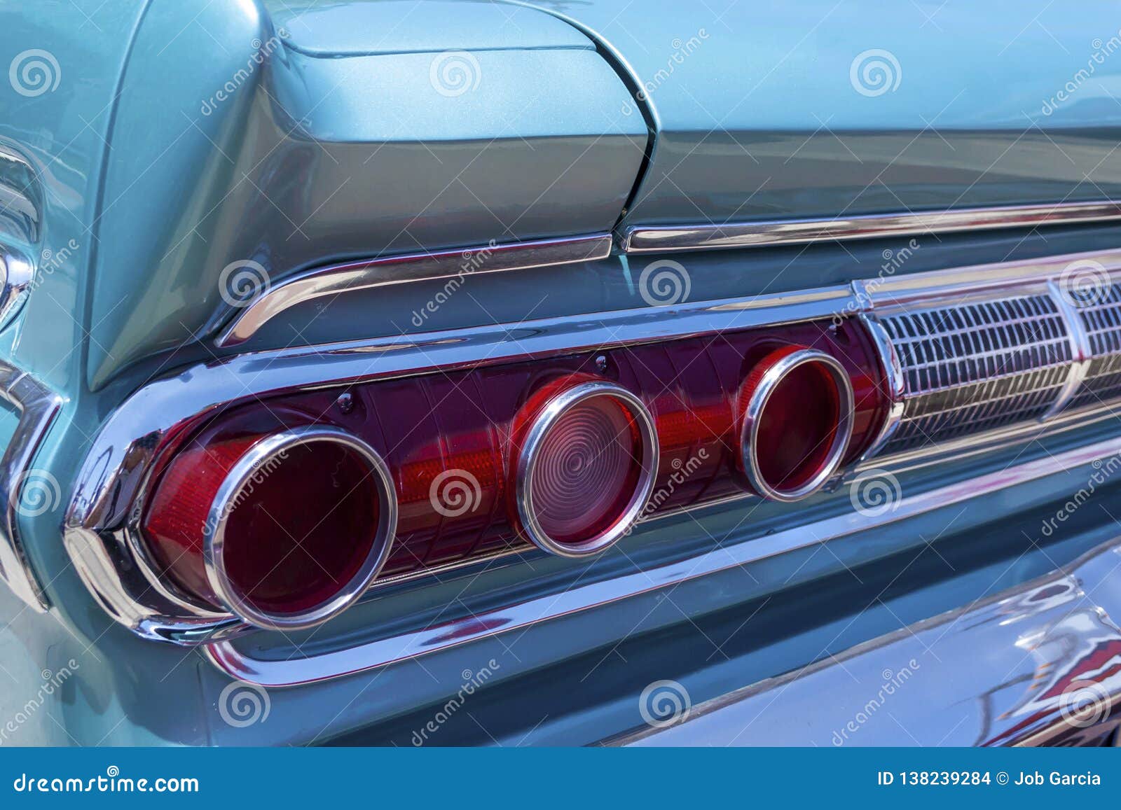 Classic Car Tail Light Detail Stock Photo - Image of style, retro ...
