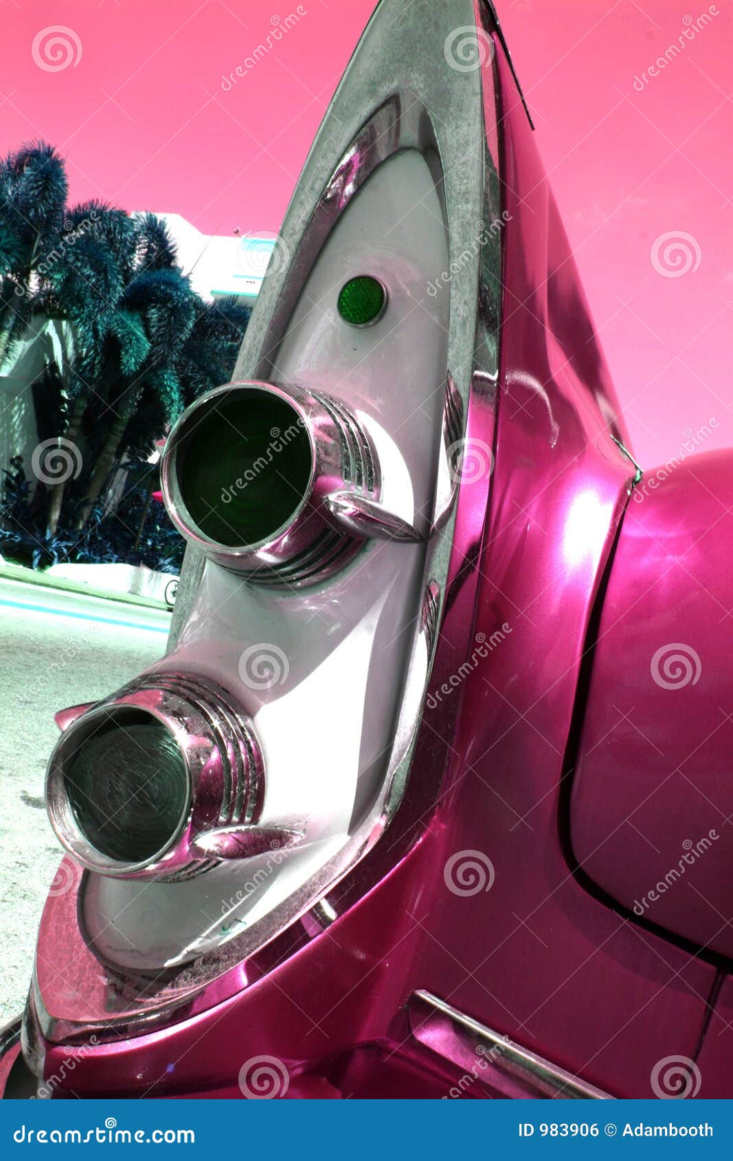 Classic car tail lights stock photo. Image of chrome, tail - 983906