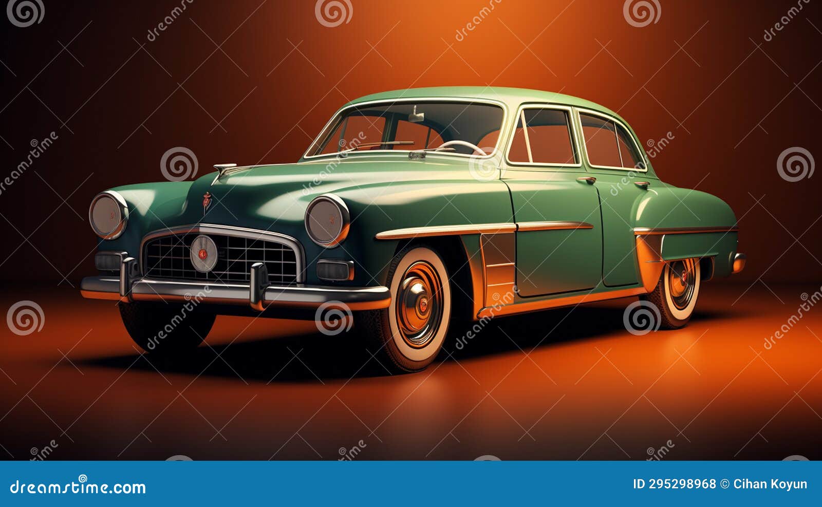 Classic Car Thats a Symbol of Freedom Stock Illustration - Illustration ...