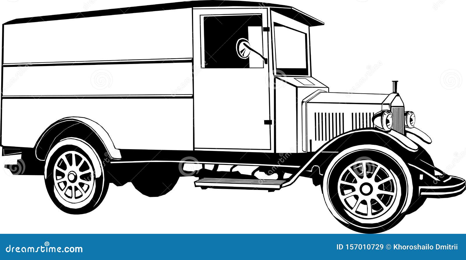Classic Car, Wagon, Vector Drawing, Graphic, Isolated, Monogram, Symbol ...