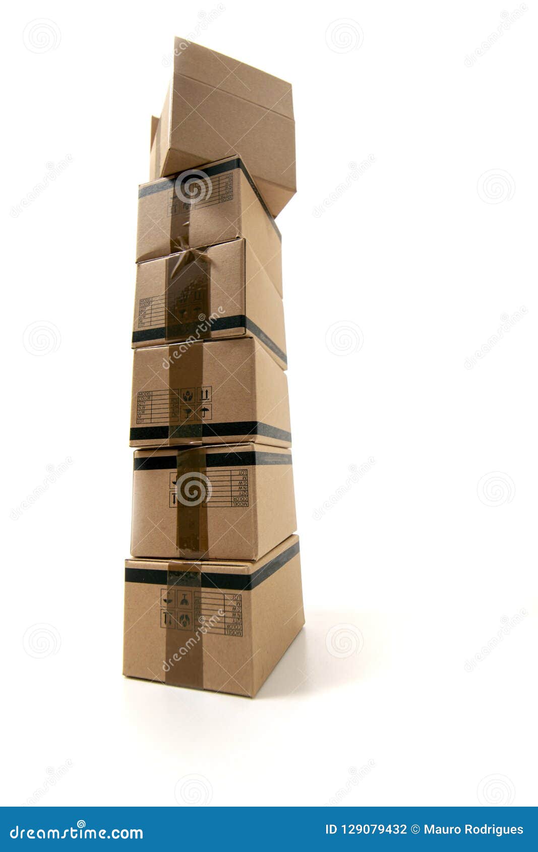 Classic cardboard boxes stock photo. Image of post, cardboard - 129079432