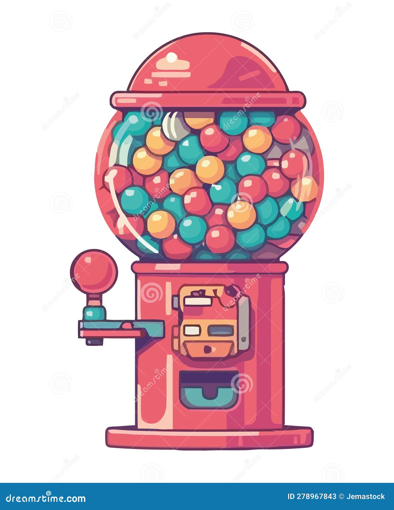 Classic Carnival Candies Dispenser Machine Icon Stock Vector ...