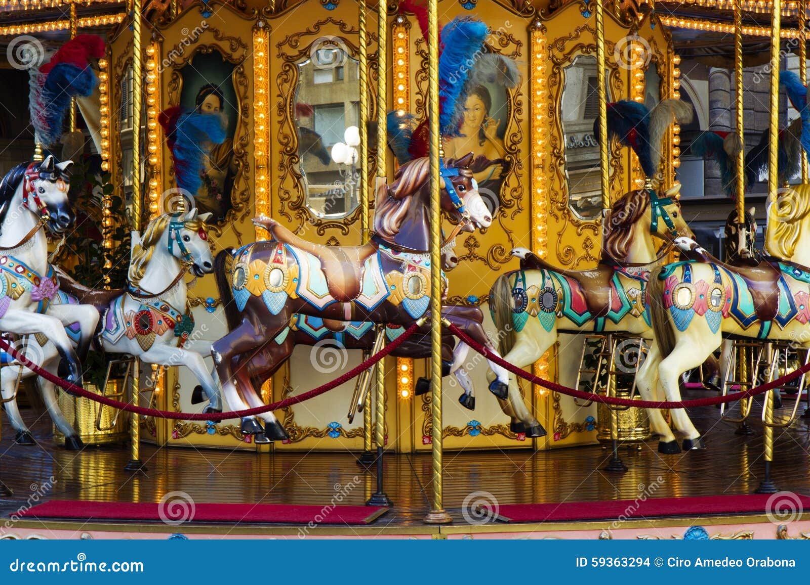 Classic carousel stock photo. Image of enjoy, play, color - 59363294