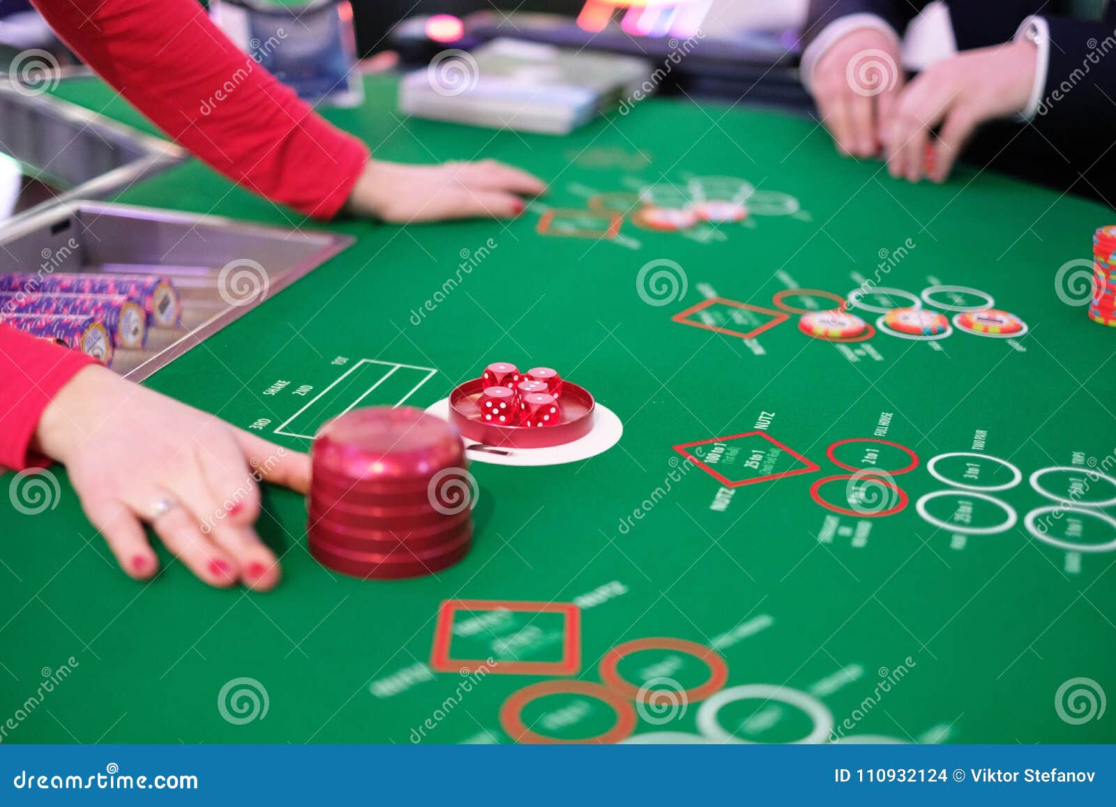 A Classic Casino Craps Game Stock Photo - Image of customer, addiction ...