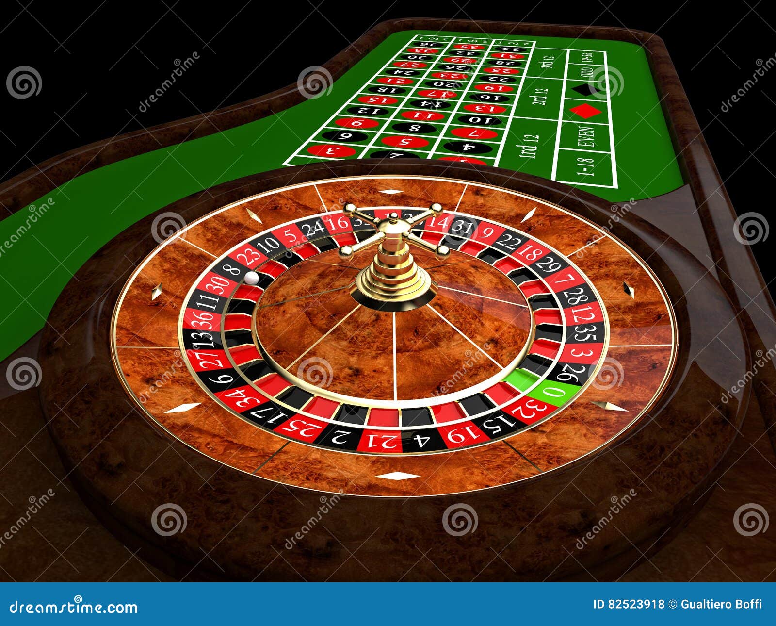 Classic casino roulette stock illustration. Illustration of roulette ...