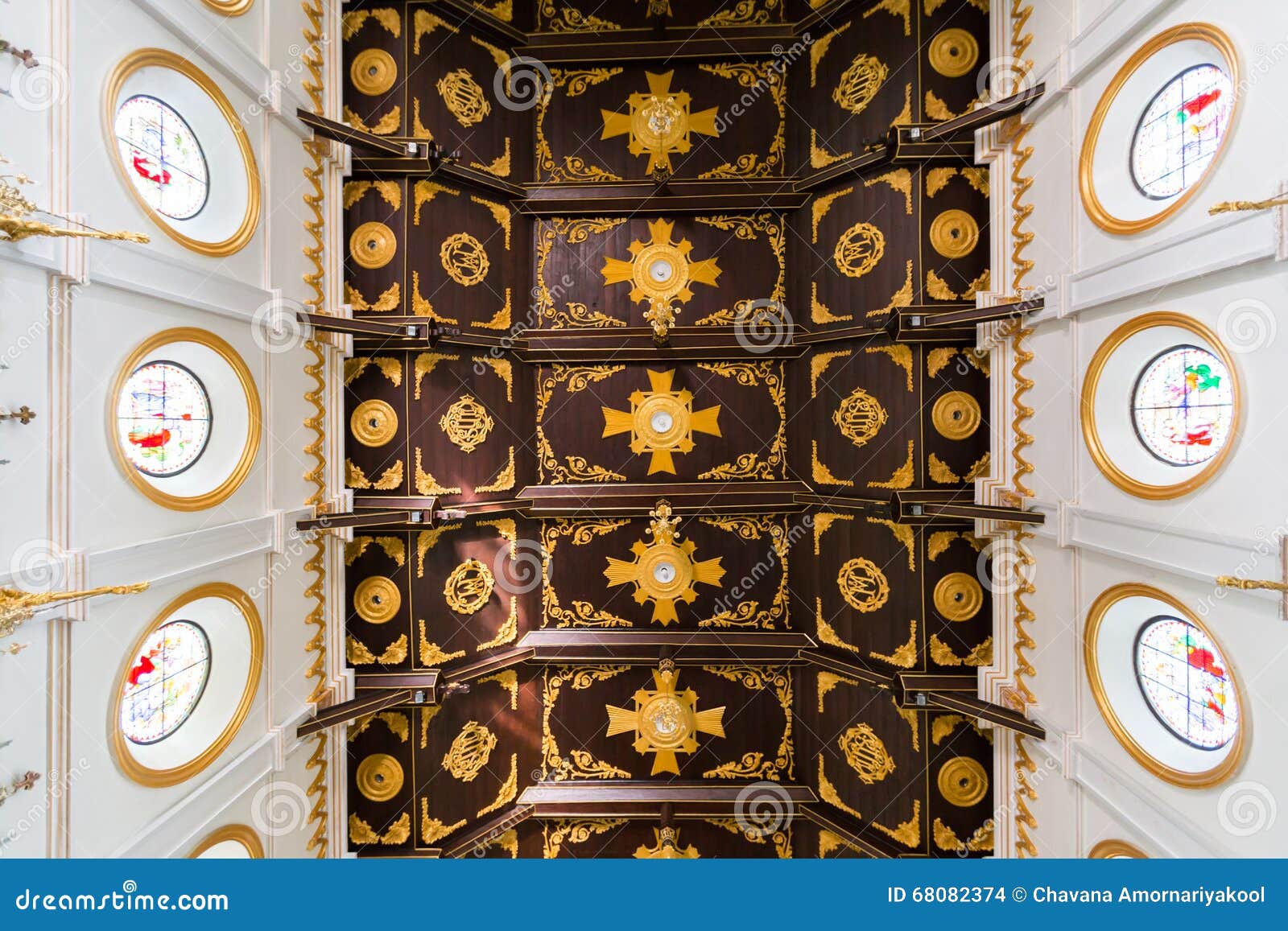 Classic Ceiling of Christ Church Stock Photo - Image of christian ...