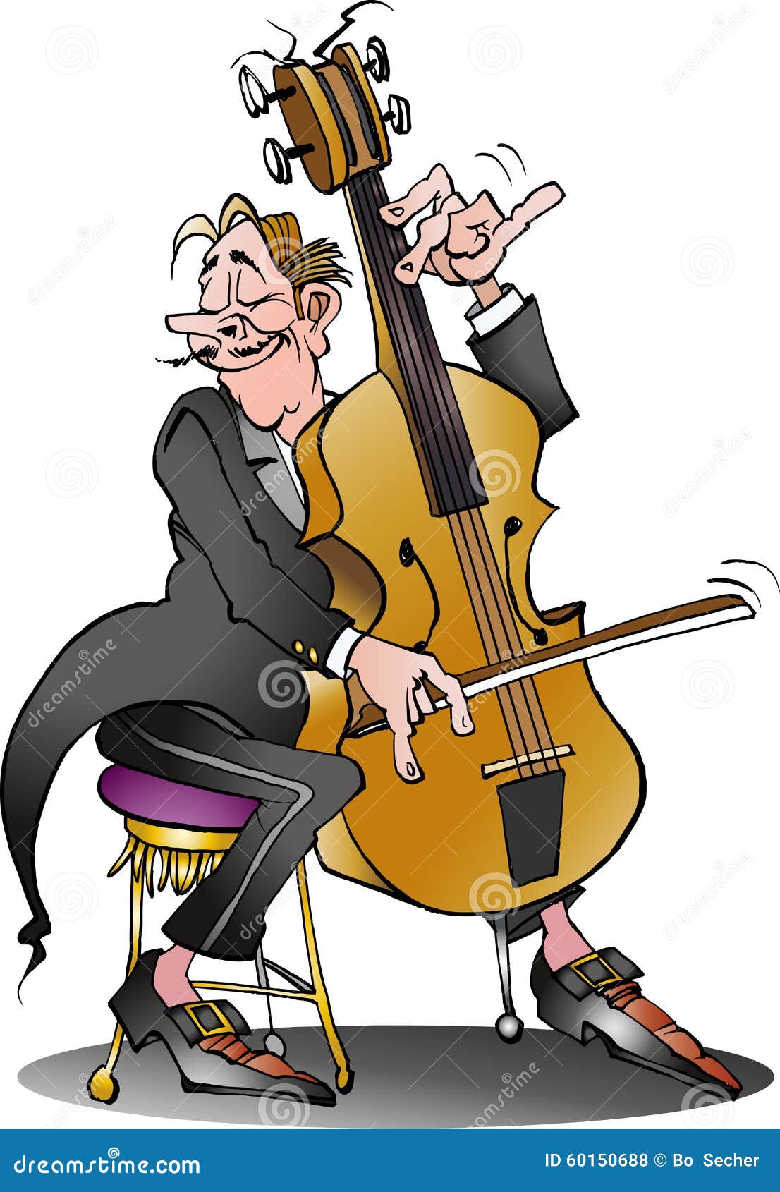 Classic Cello Vector Isolated On White Background | CartoonDealer.com ...
