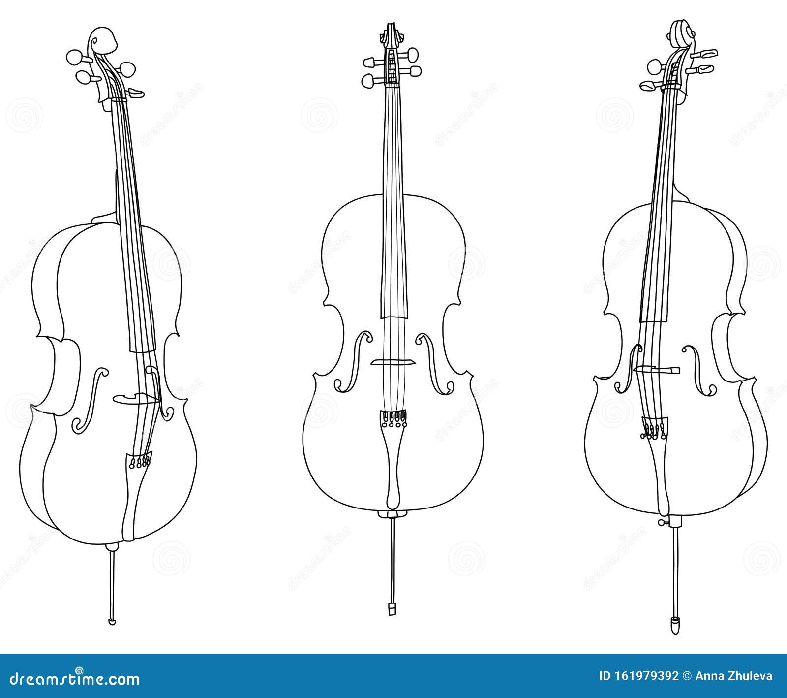 Classic Cello Vector Isolated on White Background Stock Vector ...