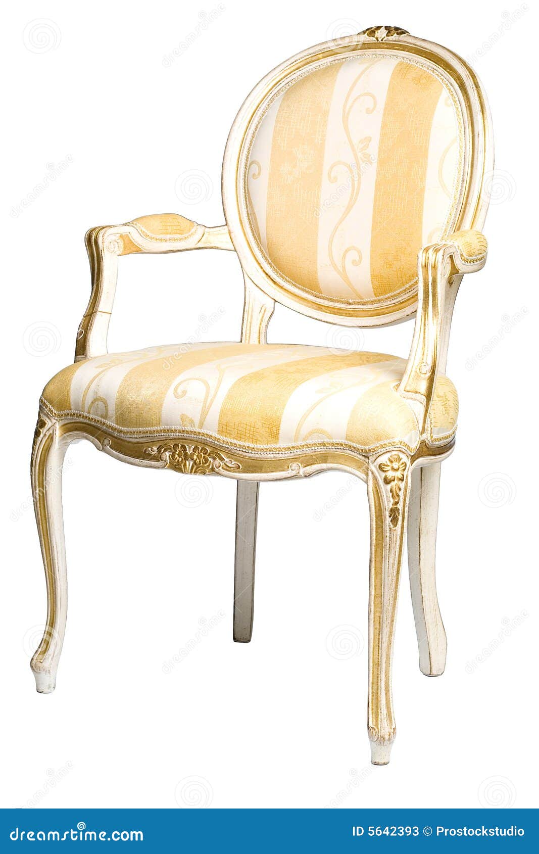 Classic Chair Style Isolated On White Stock Photography | CartoonDealer ...
