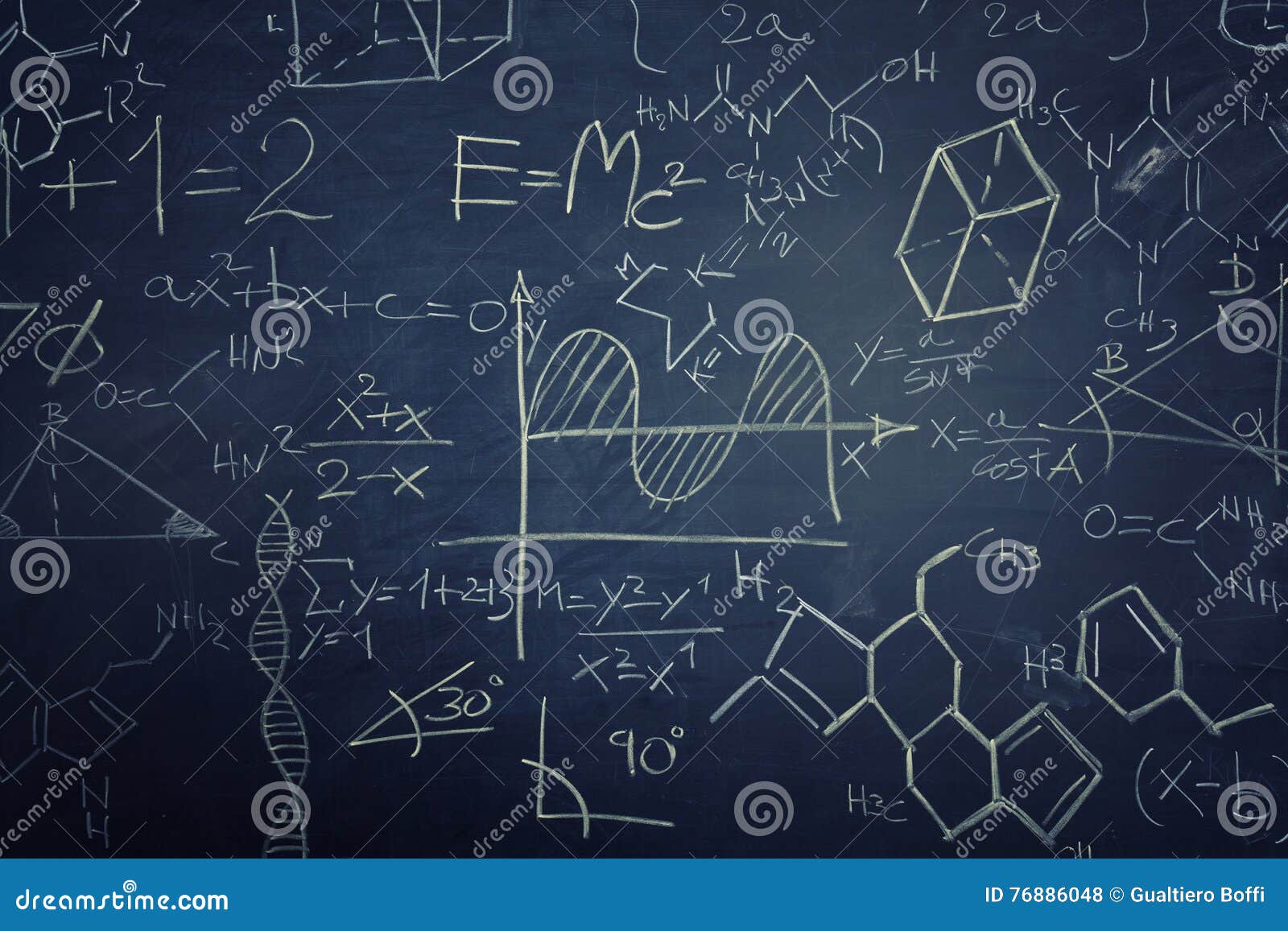 Classic Chalkboard Background Stock Photo - Image of math, learning ...
