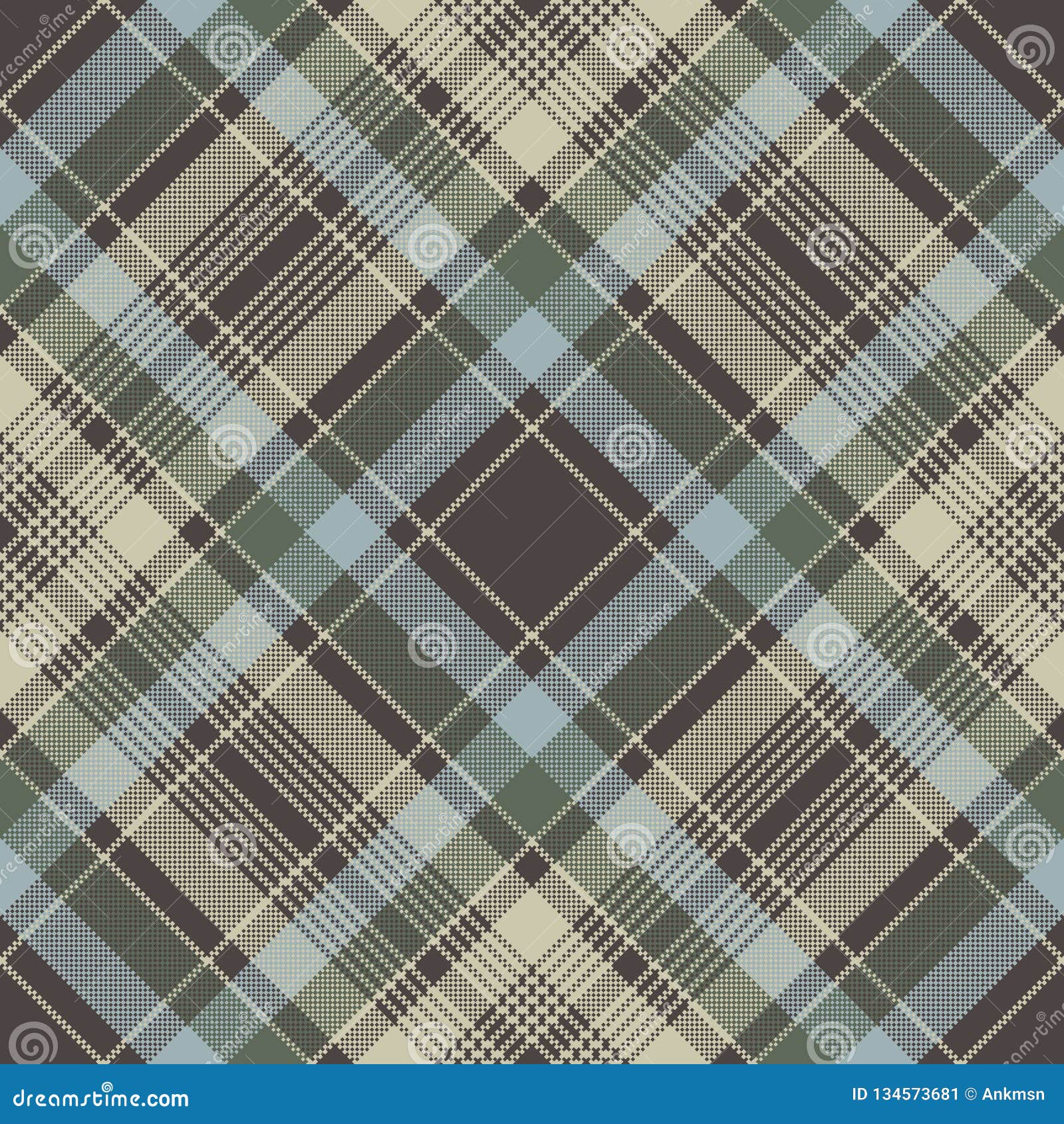 Classic Check Plaid Seamless Pixel Pattern Stock Vector - Illustration ...