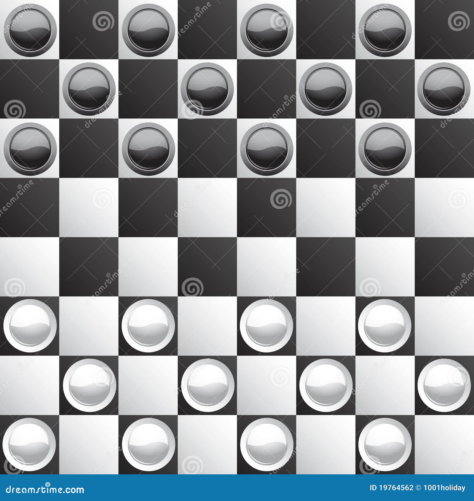 Classic Checkers Cartoon Vector | CartoonDealer.com #19769641