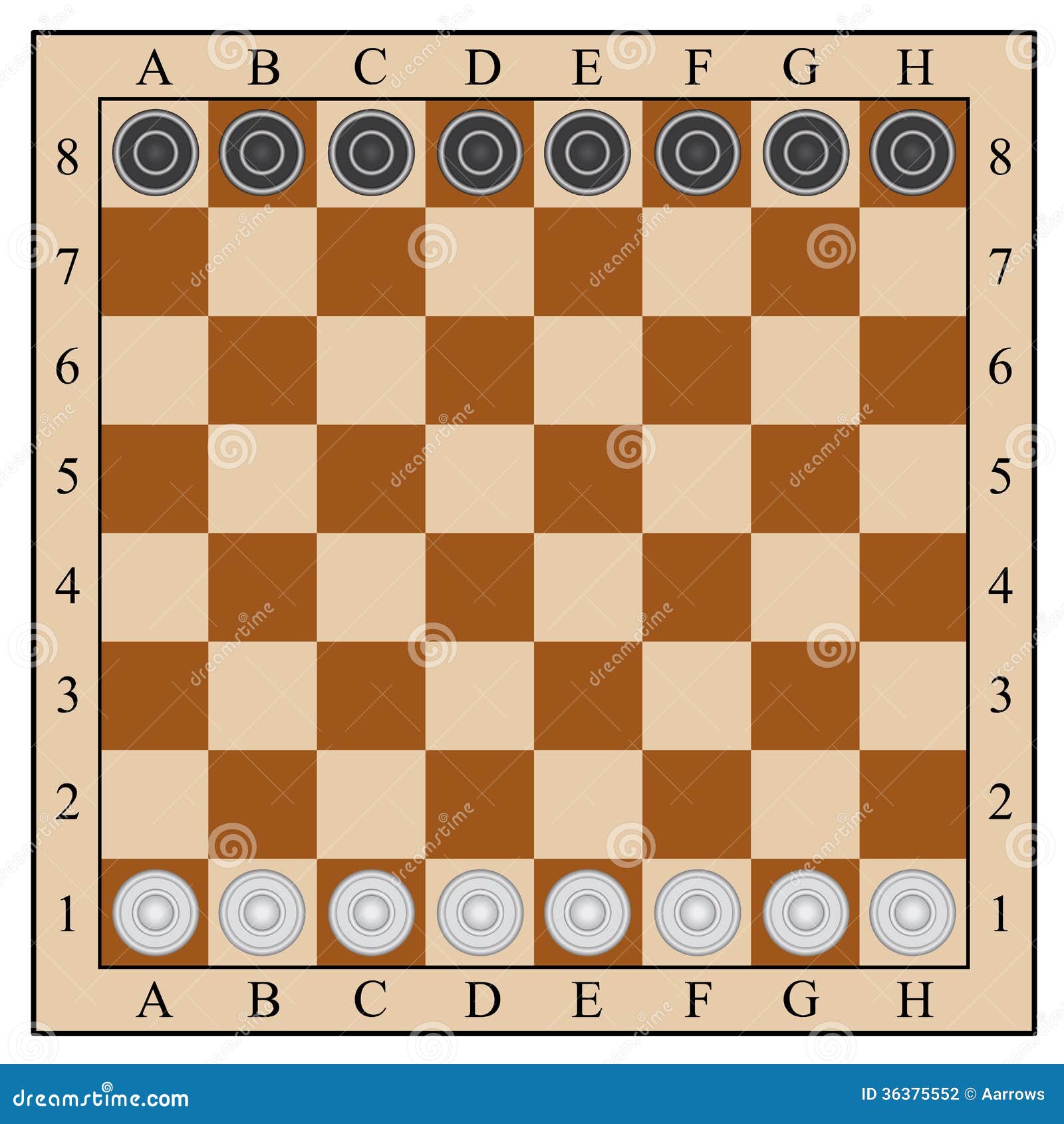 Classic Checkers, Board and Checkers. Stock Vector - Illustration of ...