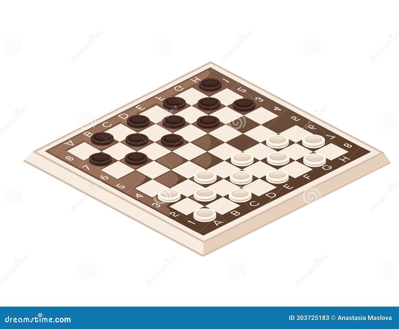 Classic Checkers Cartoon Vector | CartoonDealer.com #19769641