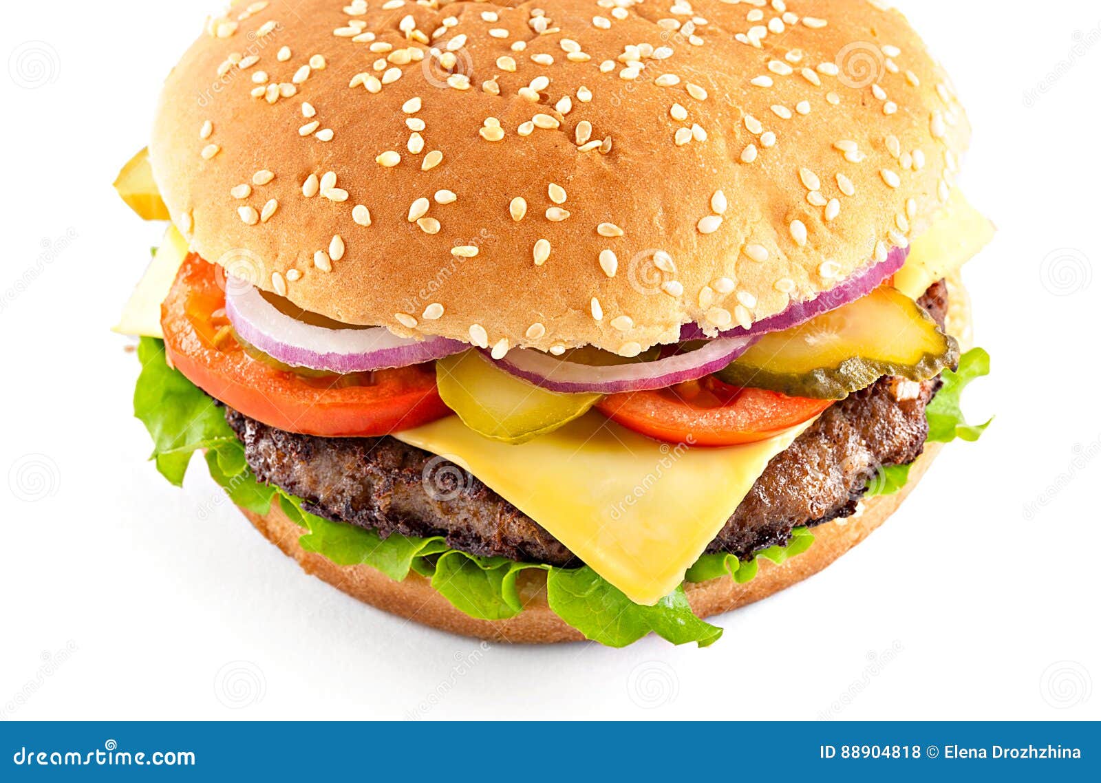 Classic cheeseburger stock photo. Image of barbecue, lettuce - 88904818