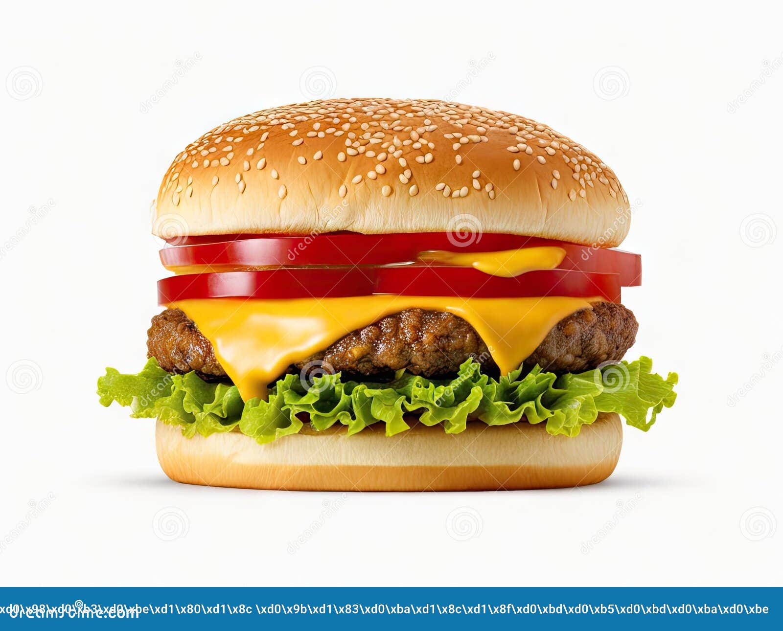 Classic Cheeseburger Isolated on White Background, Ai Generative Stock ...