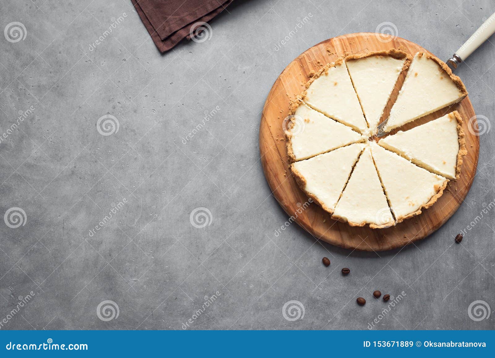 Classic Cheesecake stock image. Image of food, brown - 153671889