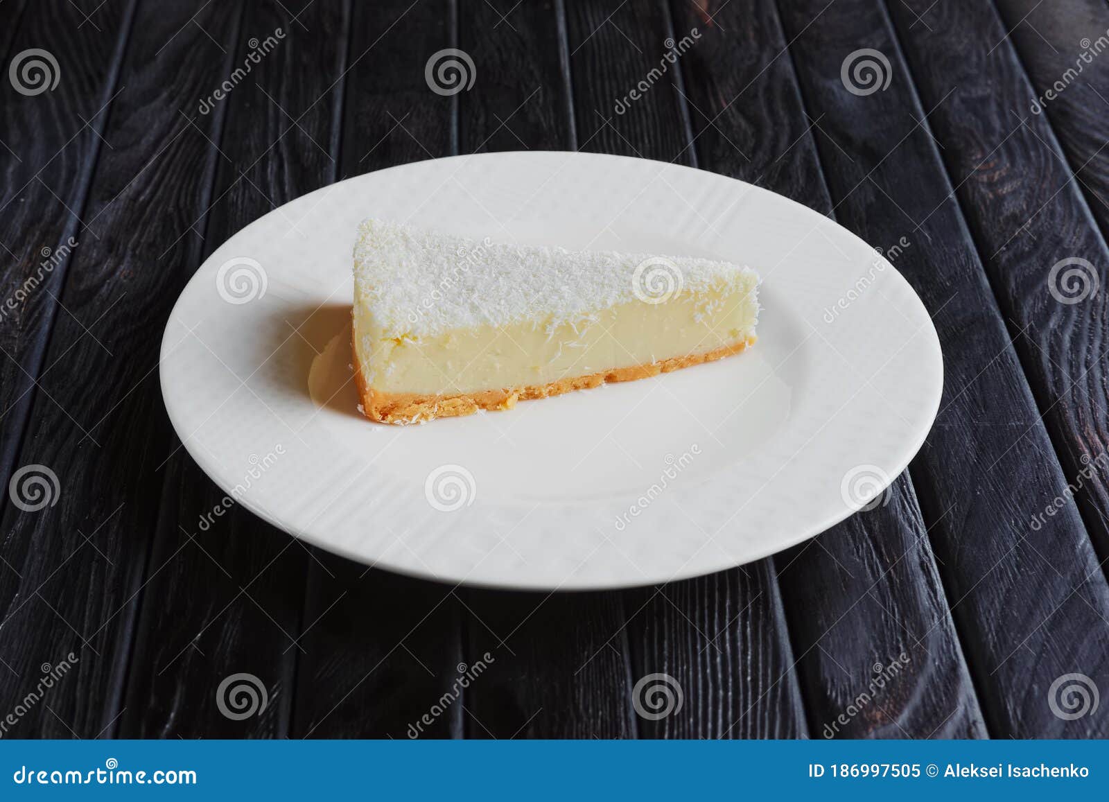 Classic Cheesecake on Plate Stock Image - Image of creamcheese, snack ...