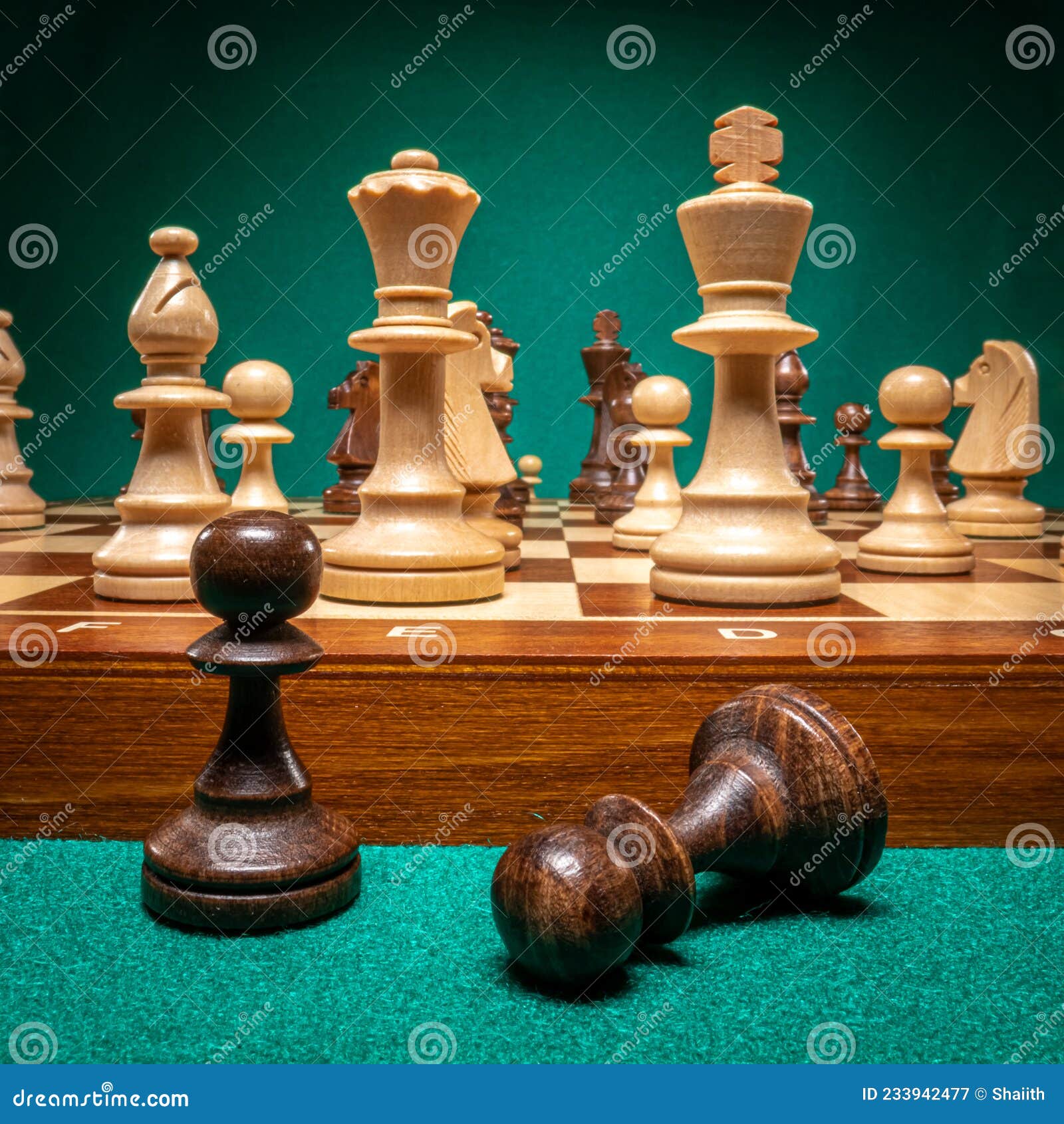 Classic Chess As Tiny Landscape Small Pieces Stock Image - Image of ...