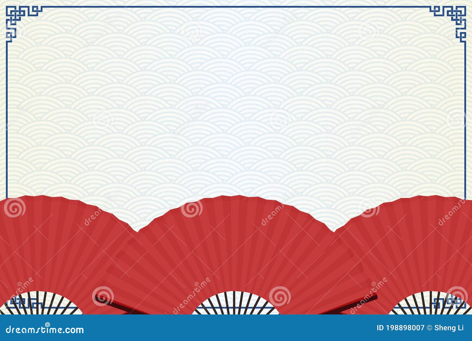 The Classic Chinese Background with the Traditional Fans Decorated ...