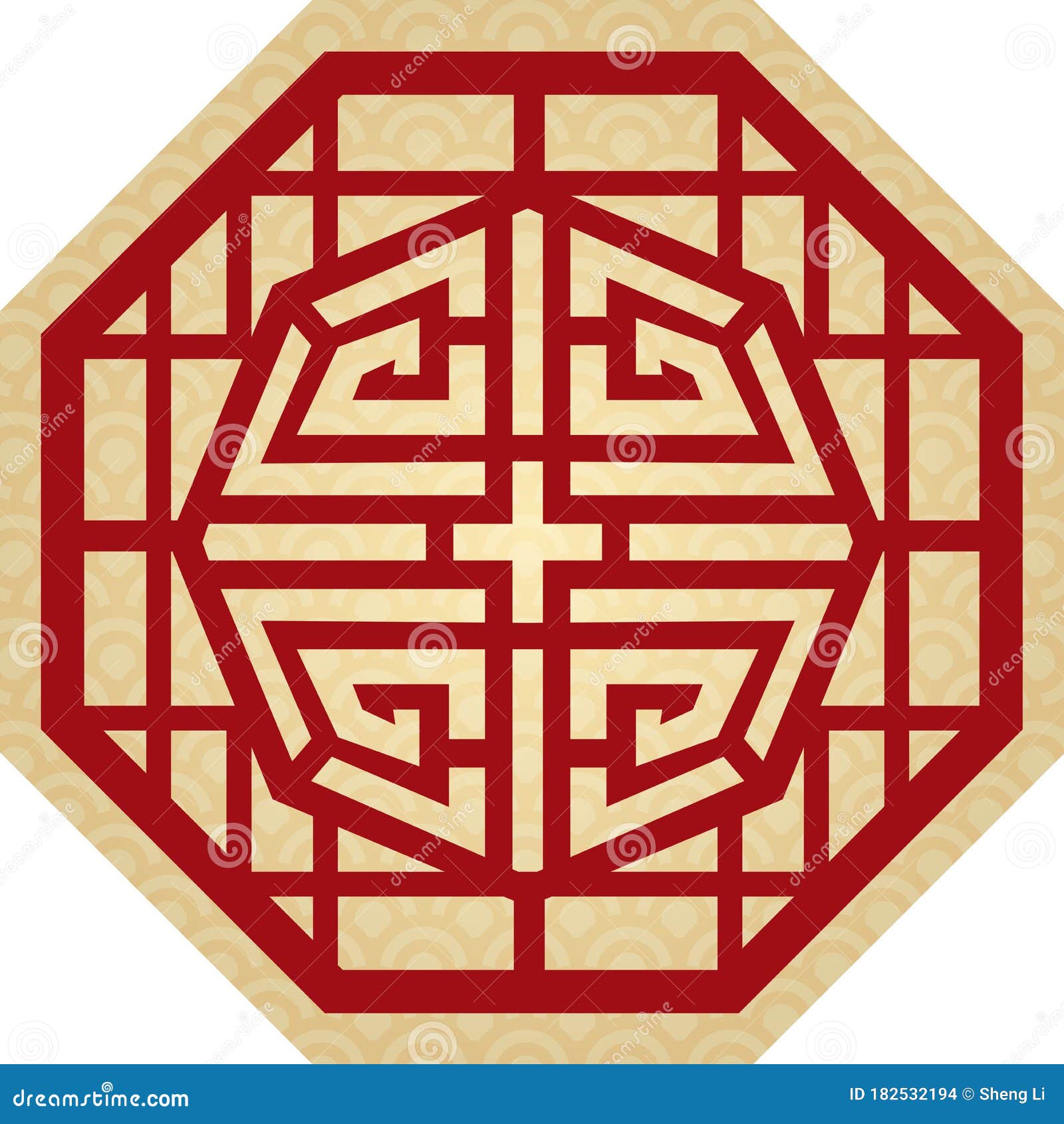 The Classic Chinese Background, the Window Frame Decoration Stock ...