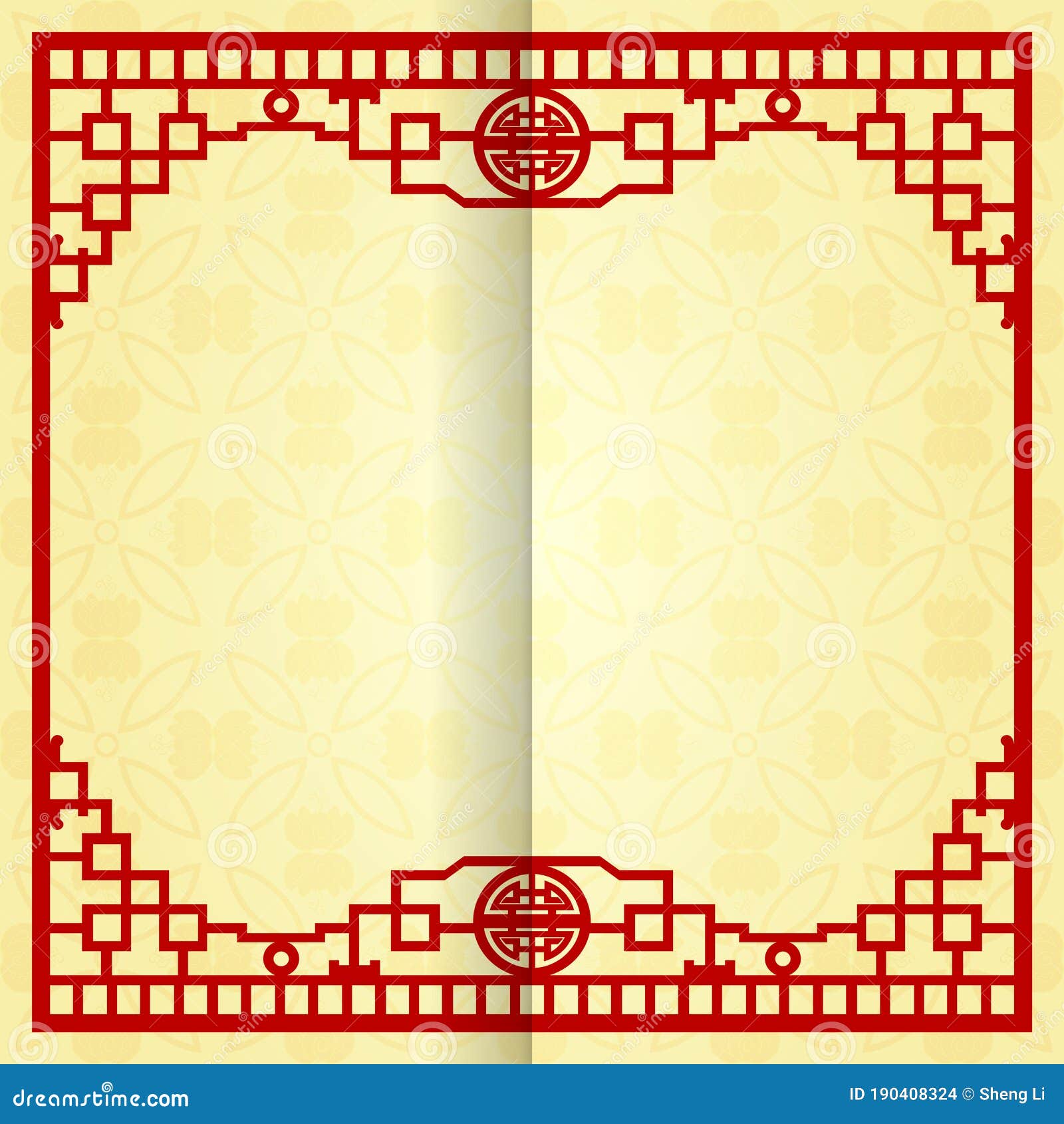 The Classic Chinese Card Background Stock Vector - Illustration of ...
